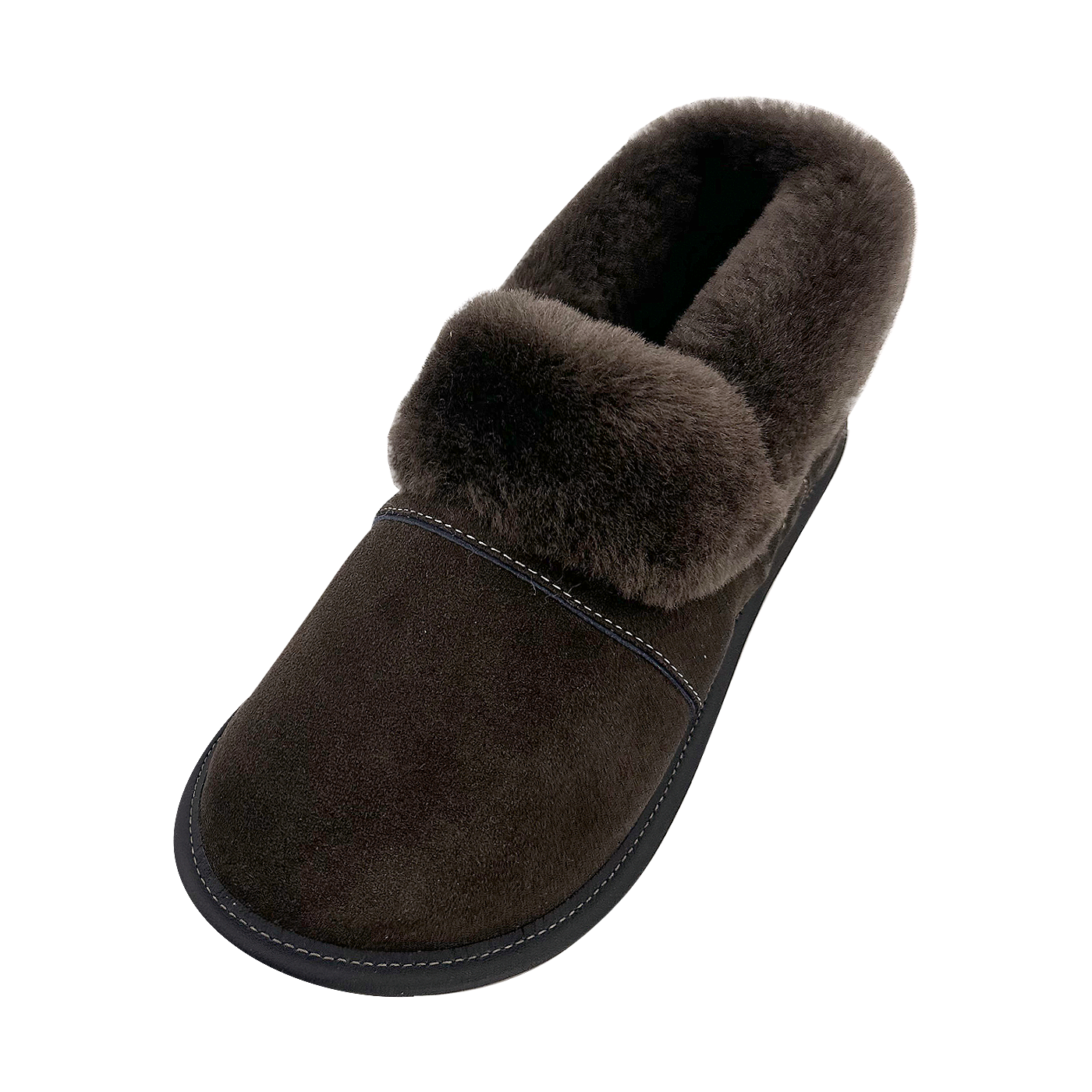 Men's Handmade Authentic Garneau Genuine Sheepskin Slippers with Suede ...